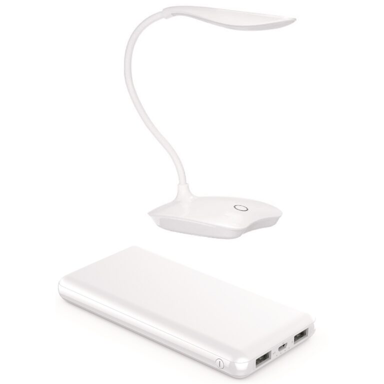 Supa Fly 10000mAh Powerbank with Rechargeable LED Desk Lamp - White ...