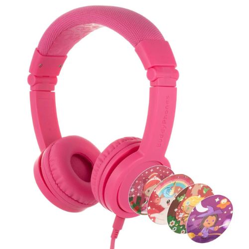 BuddyPhones Explore Plus – With Mic-Pink - MTN Deals